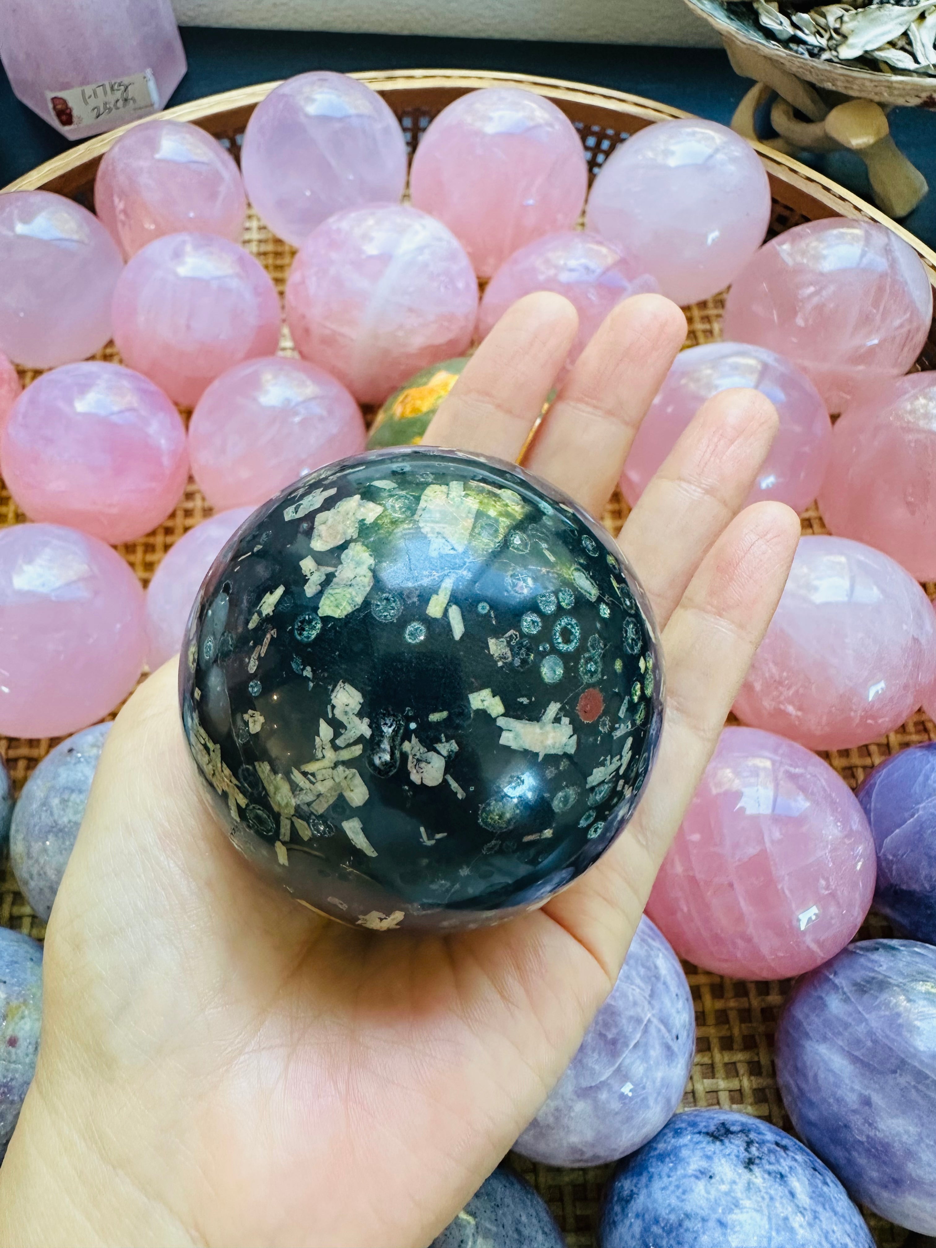 Chrysanthemum Sphere - Natural Crystal Ball for Healing and Meditation ...